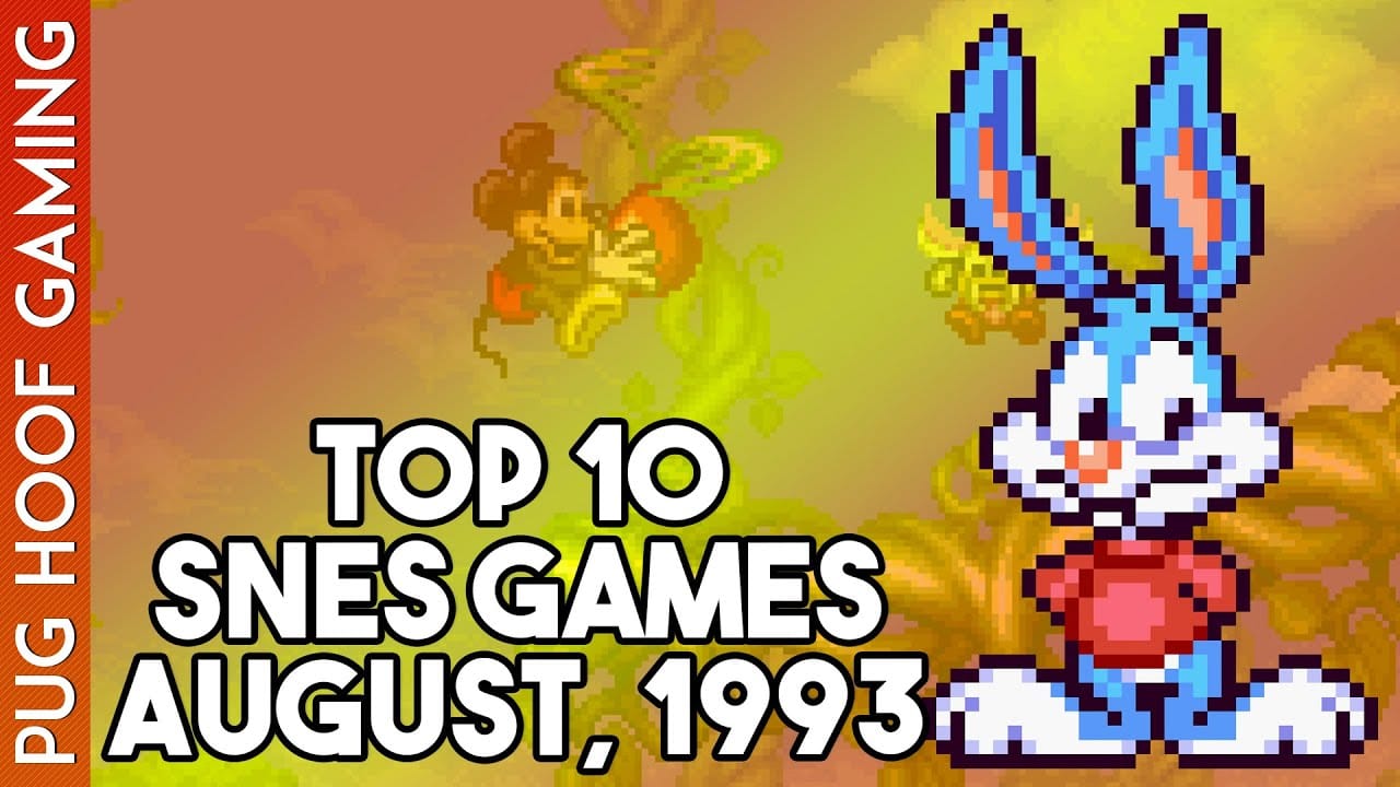 Top Ten SNES Games: August 1993 (The Retrogaming Chart Show) - Pug Hoof ...