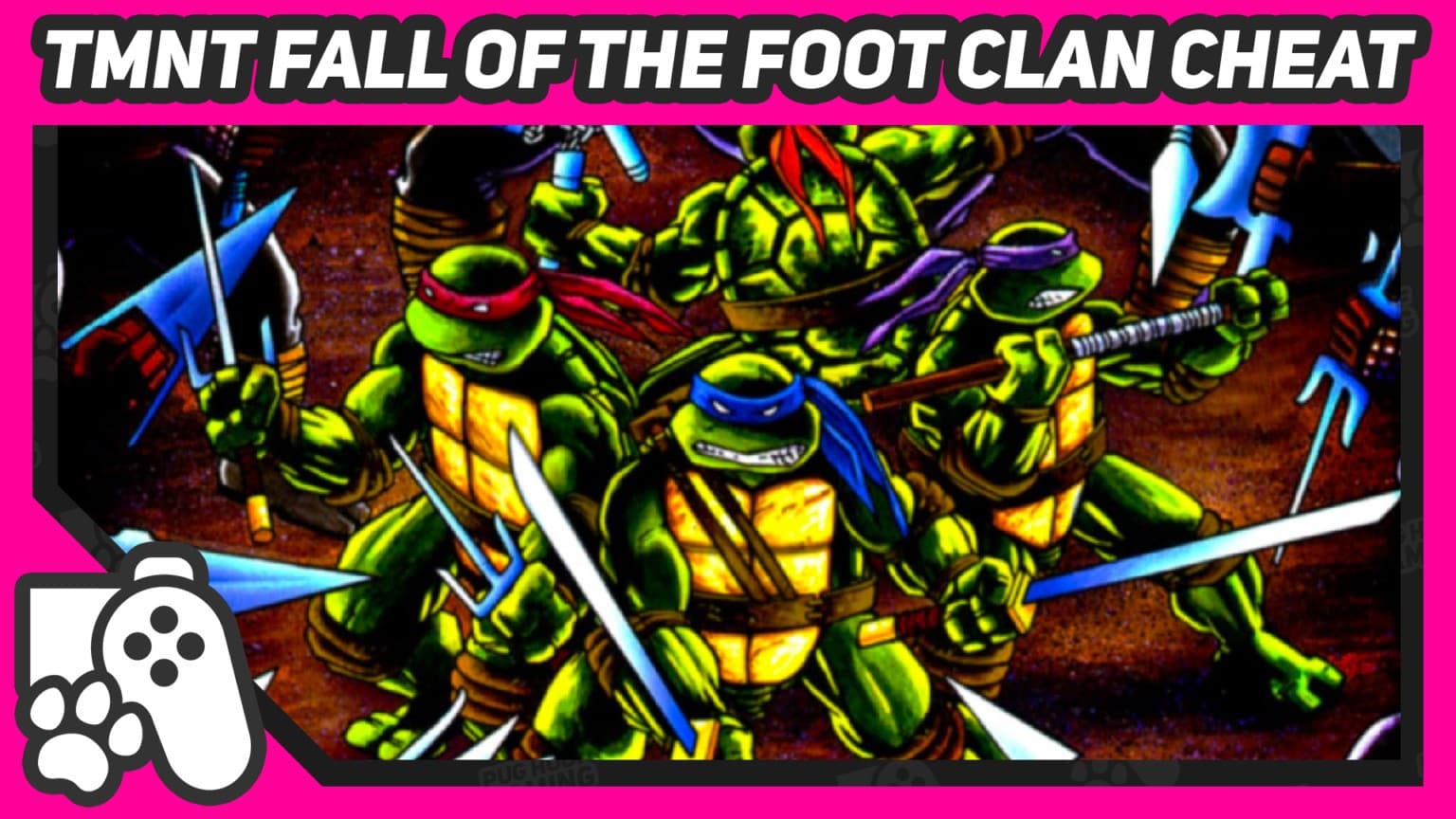 TMNT Fall of The Foot Clan - Game Boy Cheat: Konami Code - Replenish Health